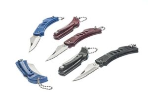 se assorted color mini pocket knife keychains (6 pc.) - kvs2101-36-6