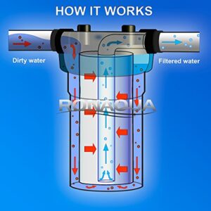 10 x 4.5" Housing Whole House Water Filtration System 1" Inlet/Outlet Brass Ports Pressure Relief Button, Meets NSF Standards & Regulations Compatible to BB-20B, 150233,150235 (3 Sets, Transparent)