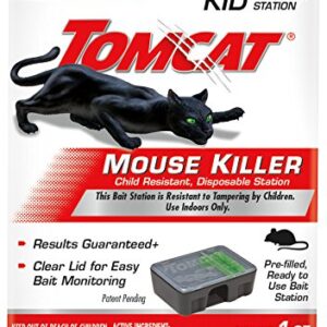 Tomcat Mouse Killer Child Resistant, Disposable Station, 1 Pre-Filled Ready-To-Use Bait Station