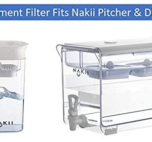 Nakii Water Pitcher Replacement Filter for NFP-100, 3 Count