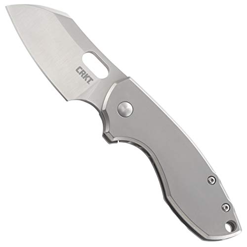 COLUMBIA RIVER KNIFE & TOOL Pilar EDC Folding Pocket Knife: Compact Everyday Carry, Satin Blade with Finger Choil, Thumb Slot Open, Frame Lock Stainless Handle, Reversible Pocket Clip 5311