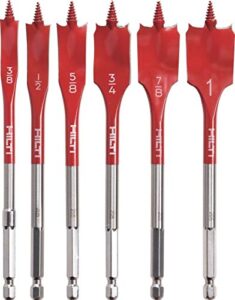 hilti 2025597 wood spade bit set 6 pk cordless systems