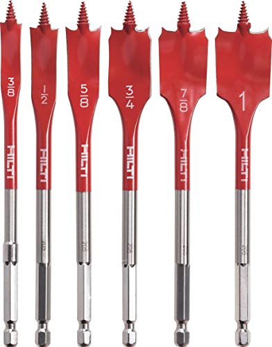 HIlti 2025597 Wood Spade bit Set 6 pk Cordless Systems