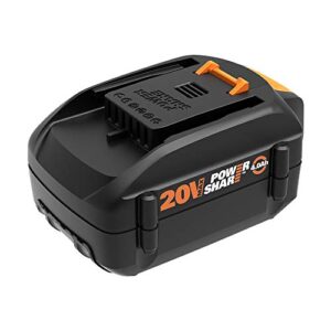 worx wa3578 - powershare 20v 4.0ah, lithium ion high capacity battery, orange and black