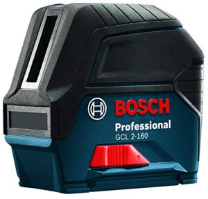 bosch 65 ft. self-leveling cross-line combination laser with plumb points gcl 2-160 , black