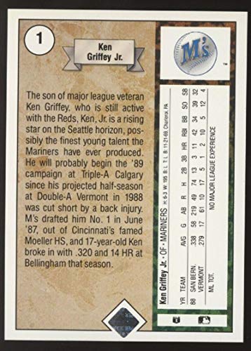 1989 Upper Deck #1 Ken Griffey Jr. NM+++ RC Rookie Seattle Mariners Baseball