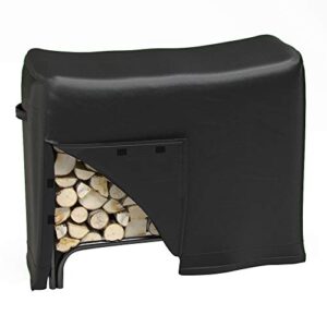 Regal Flame Dura Covers Heavy Duty 4 Foot Black Water Resistant Firewood Log Rack Cover, 26" D x 50" W x 44" H