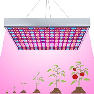 i-venoya 75w led grow light for indoor plants growing lamp 225 leds uv ir red blue full spectrum plant lights bulb panel for hydroponics greenhouse seedling veg and flower