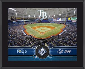 tampa bay rays 10" x 13" sublimated team stadium plaque - mlb team plaques and collages