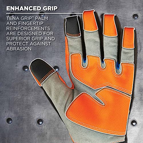 Waterproof Work Gloves, High Visibility, Thermal Insulated, Touchscreen, Enhanced Grip, Ergodyne ProFlex 818WP , Orange