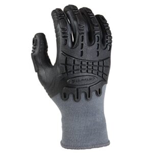 madgrip pro palm thunderdome gloves, large, grey/black