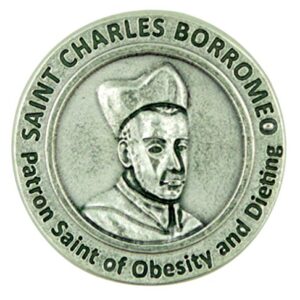 Patron Saint of Obesity and Dieting St Charles Borromeo Prayer Pocket Token by Lumen Mundi