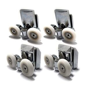 smooth zinc alloy shower door runners 23mm twin shower door rollers 2top 2bottom 4pcs