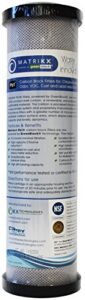 kx 06-250-10-green | 10" pb1 carbon block filters for chlorine taste and odor, voc, cyst and lead reduction | kx matrikx powered by greenblock | replaces 06-250-125-975