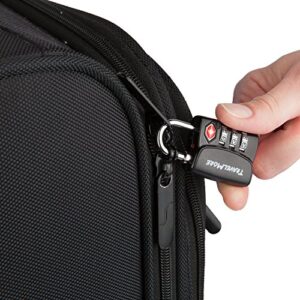 Open Alert Indicator TSA Approved 3 Digit Luggage Locks to Lock Travel Suitcase (6 Pack, Black)