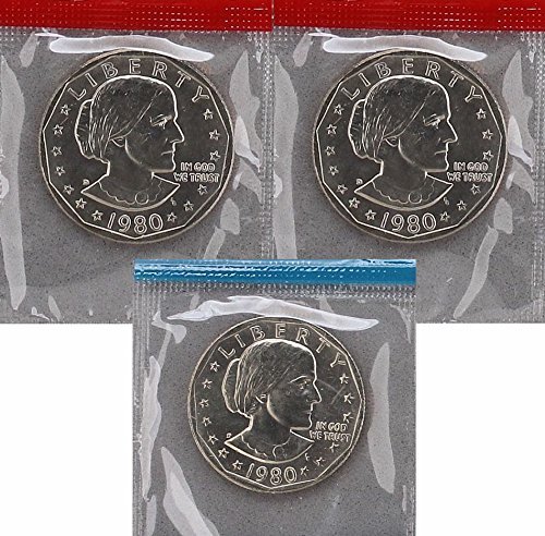 1980 Various Mint Marks P D & S Susan B. Anthony SBA Gem UNC BU Dollars Original Mint Cello Collection Uncirculated