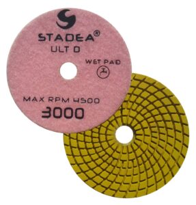 stadea ppw107x granite polishing pads 4" diamond pad 3000 grit for granite quartz stones polish