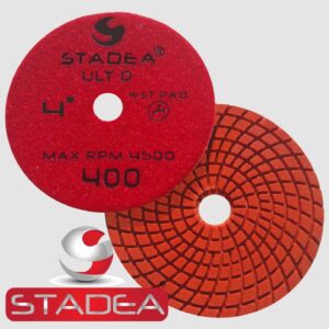 Stadea PPW107X Granite Polishing Pads 4" Diamond Pad 3000 Grit For Granite Quartz Stones Polish