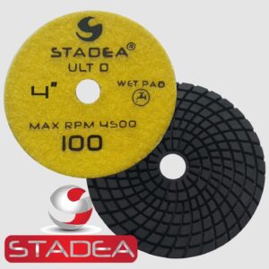 Stadea PPW107X Granite Polishing Pads 4" Diamond Pad 3000 Grit For Granite Quartz Stones Polish