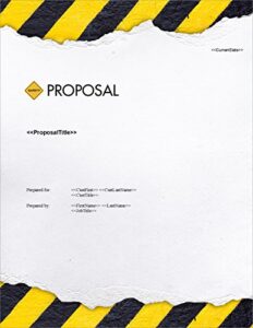 proposal pack safety #4 - business proposals, plans, templates, samples and software v20.0