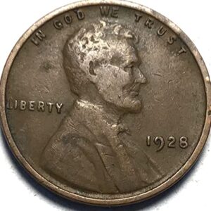 1928 P Lincoln Wheat Cent Penny Seller Very Good