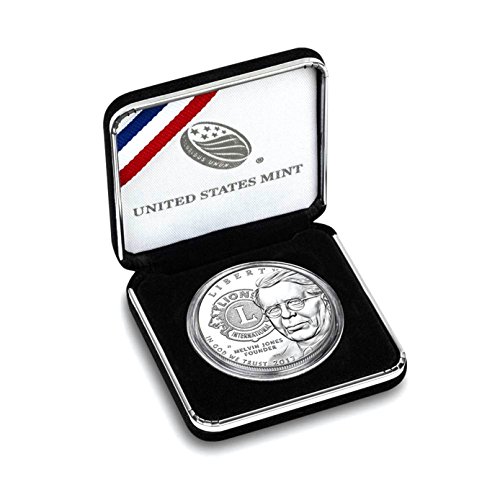 2017 P Lions Clubs International 2017 Centennial Proof Silver Coin $1 Brilliant Uncirculated