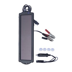 nature power 1.5w solar 12v battery maintainer,black