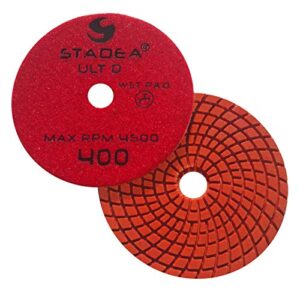 stadea ppw104x granite polishing pads 4" diamond pad 400 grit for granite quartz stones polish