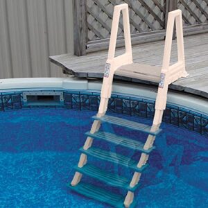 Confer Plastics 6000X Heavy Duty Above Ground in-Pool Swimming Ladder for Decks Adjustable from 42IN to 56IN HIGH