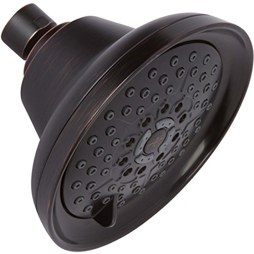 Massage Shower Head With Mist - High Pressure Boosting, Multi-Function, Massaging Rainfall Showerhead For Low Flow Showers & Adjustable Water Saving Nozzle, 2.5 GPM - Oil-Rubbed Bronze