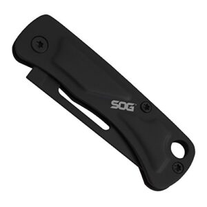 SOG CE1002-CP Centi I Folding Knife Keychain Size, 1.4"" Blade (CE1002), Black