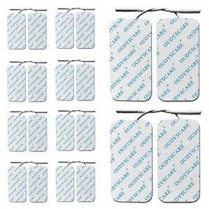 20 pcs 2" x 4" tens unit replacement pads, compatible with auvon tens, tens 7000 - durable rectangular self-adhesive electrodes pads, latex-free and flexible for lower back and multiple pain relief