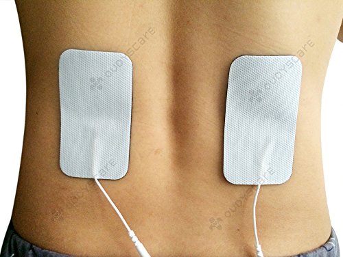 20 Pcs 2" X 4" TENS Unit Replacement Pads, Compatible with AUVON TENS, TENS 7000 - Durable Rectangular Self-Adhesive Electrodes Pads, Latex-Free and Flexible for Lower Back and Multiple Pain Relief