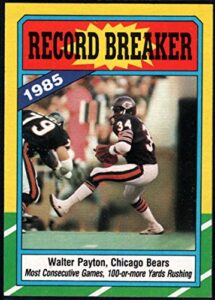 football nfl 1986 topps #7 walter payton rb nm-mt+ bears