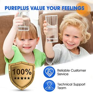 PUREPLUS 5 Micron 10" x 2.5" Whole House Sediment Home Water Filter Cartridge Replacement for Any 10 inch RO Unit, Culligan P5, Aqua-Pure AR110, Dupont WFPFC5002, CFS10, WHKF-G05, 4Pack