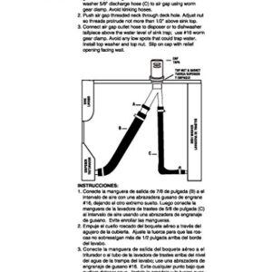 Westbrass R200-1-62 Air Gap Kit with Skirted Brass Cap, Powder Coat Flat Black