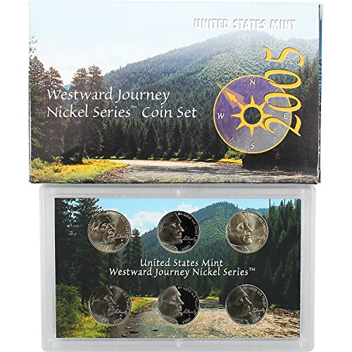 2005 PDS Westward Journey Nickel Series Coin Set in Original Box with COA Nickel Proof and Uncirculated US Mint