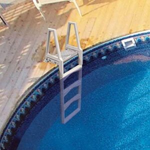 Confer Plastics 635-52X Sturdy Above Ground in-Pool Swimming Pool Ladder for Decks Adjustable from 46"-56"