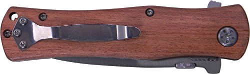 Best Grandpa Ever Folding Stainless Steel Pocket Knife, (Wood Handle