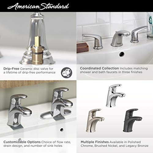 American Standard 7075100.002 Colony Pro Single-Handle Bathroom Faucet with Metal Pop-Up Drain, 1.2 GPM, Polished Chrome