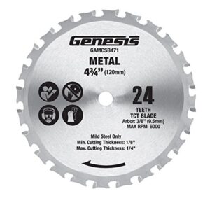 genesis gamcsb471 4 3/4" 24-teeth metal-cutting circular saw blade