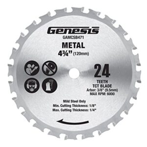 Genesis GAMCSB471 4 3/4" 24-Teeth Metal-Cutting Circular Saw Blade