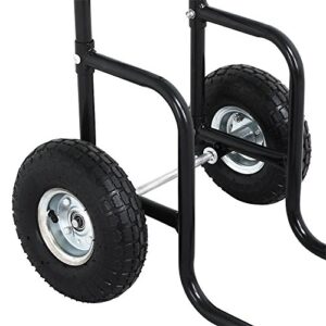 go2buy Firewood Log Cart Carrier Wood Rack Storage Mover Outdoor Indoor, Firewood Cart Firewood Hauler Rack with Wheels