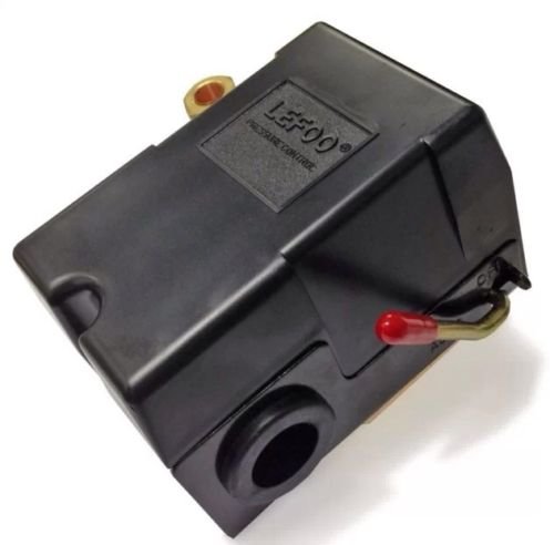 Air Compressor Pressure Control Switch 4 Ports 95-125 PSI w/ 0-200 PSI Gauge 150 PSI pop off valve