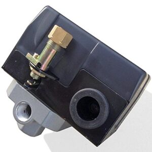 Air Compressor Pressure Control Switch 4 Ports 95-125 PSI w/ 0-200 PSI Gauge 150 PSI pop off valve