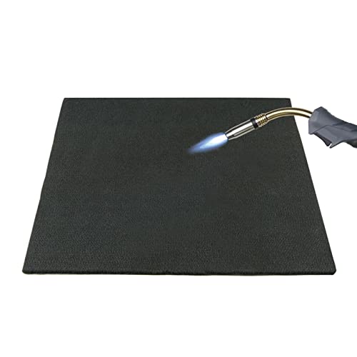 HIGH Temp Felt Plumbers PAD: Black, 12" X 12" X 1/8" Thick