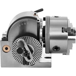 Mophorn Dividing Head BS-0 5Inch 3 Jaw Chuck Dividing Head Set Precision Semi Universal Dividing Head for Milling Machine Rotary Table Tailstock Milling Set (5 Inch Chuck)