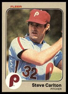 baseball mlb 1983 fleer #155 steve carlton phillies