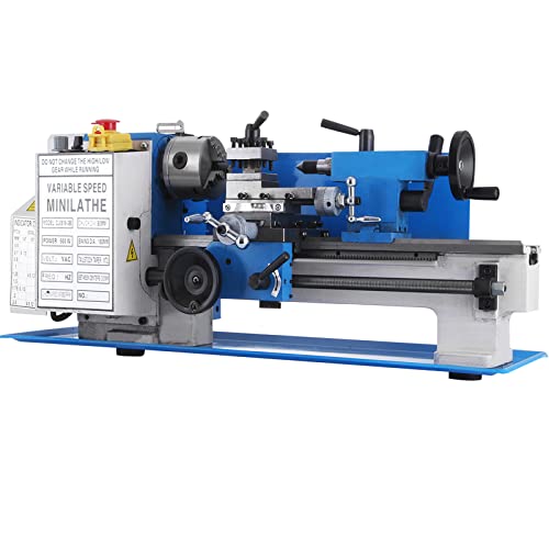 BestEquip Metal Lathe 7" x 14",Mini Metal Lathe 0-2500 RPM Variable Speed,Mini Lathe with 4" 3-jaw Chuck,Bench Top Metal Lathe, Benchtop Lathe, for Various Types of Metal Turning