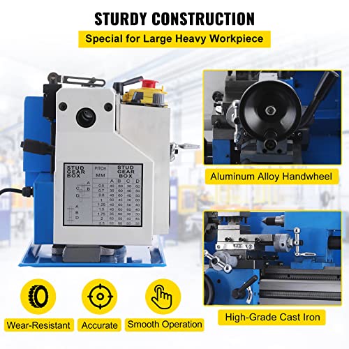 BestEquip Metal Lathe 7" x 14",Mini Metal Lathe 0-2500 RPM Variable Speed,Mini Lathe with 4" 3-jaw Chuck,Bench Top Metal Lathe, Benchtop Lathe, for Various Types of Metal Turning